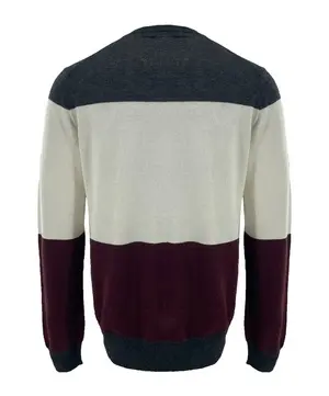 Emporio Armani Colorblock Crewneck Long Sleeve Sweater - Black