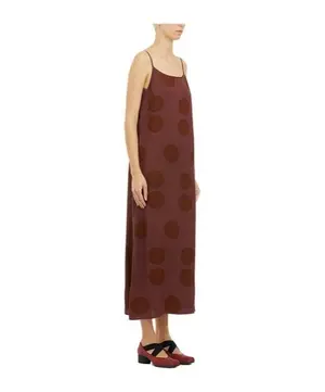 UMA WANG Sleeveless Polka Dot Maxi Dress - Red