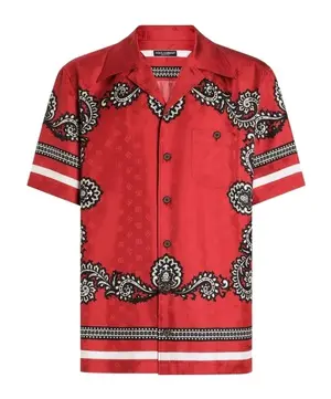 Dolce & Gabbana Dolce Gabbana Bandana Printed Short-sleeved Shirt