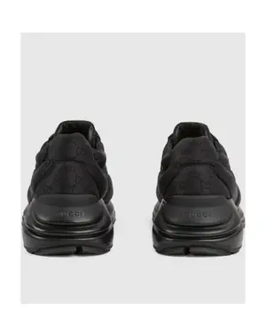 Gucci Rhyton Monogram Jacquard Sneakers - Black