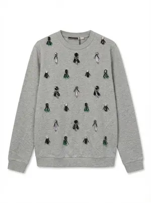 Sportmax Embellished Round-neck Long-sleeve Sweatshirt