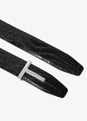 TOM FORD Embossed Leather Belt