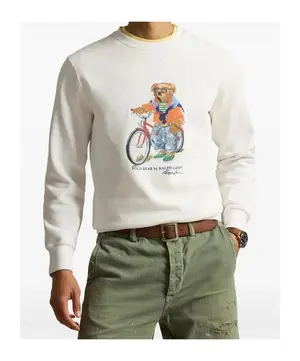 Polo Ralph Lauren Crewneck Sweatshirt With Graphic Detail - White