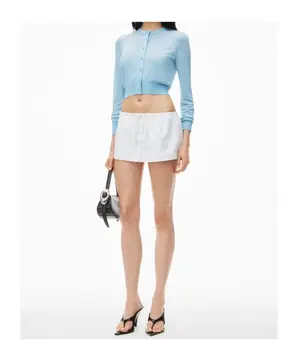 Alexander Wang Crystal Heat-set Trim Cardigan