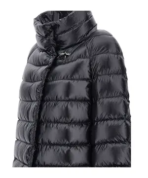 FAY Quilted Puffer Jacket With High Collar - Black