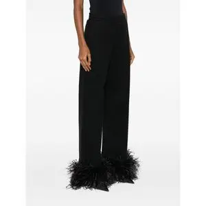 Prada Feather Trimmed Trousers