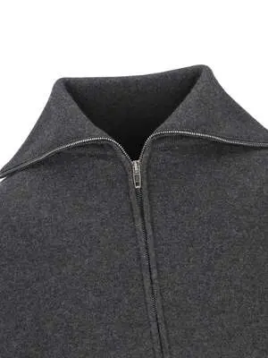 Balenciaga Half-zip Knitted Jumper With Zip Pockets - Grey