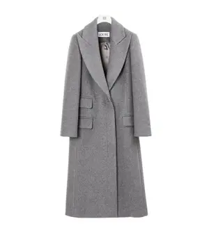 Loewe Single-breasted Long Coat - Grey