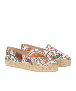 Etro Logo Patch Slip-on Espadrilles - Nude