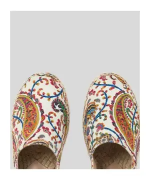 Etro Logo Patch Slip-on Espadrilles - Nude