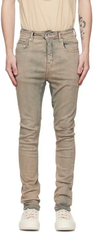 Rick Owens Slim-cut Cotton Jeans