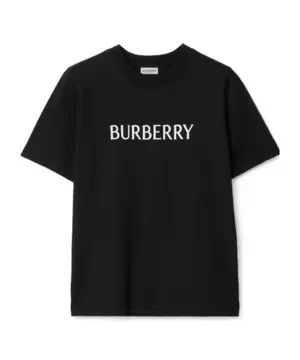 Burberry Logo Printed Crewneck T-shirt - Black