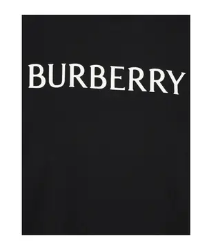 Burberry Logo Printed Crewneck T-shirt - Black