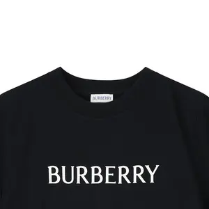 Burberry Logo Printed Crewneck T-shirt - Black