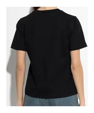 Burberry Logo Printed Crewneck T-shirt - Black