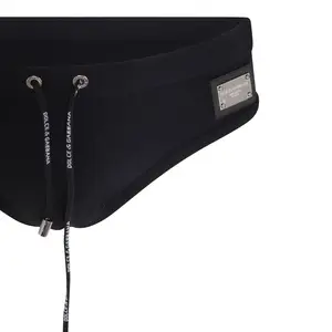 Dolce & Gabbana Logo Patch Swim Shorts