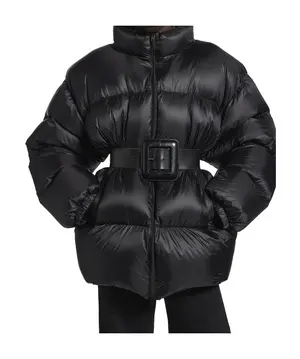 Balenciaga Hourglass Belted Short Puffer Jacket