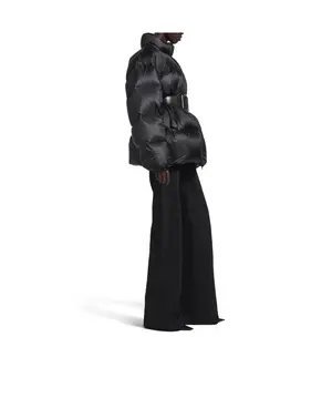 Balenciaga Hourglass Belted Short Puffer Jacket