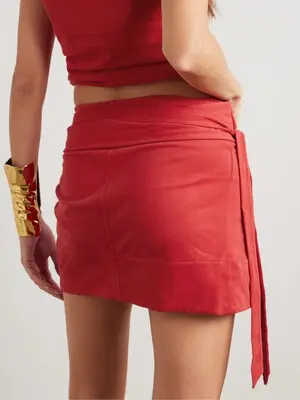 Isabel Marant Étoile Pleated Asymmetrical Skirt - Red