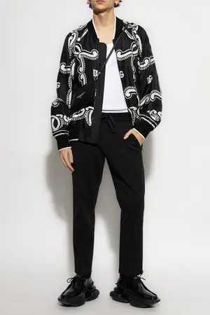 Dolce & Gabbana Bandana Printed Zipped Bomber Jacket