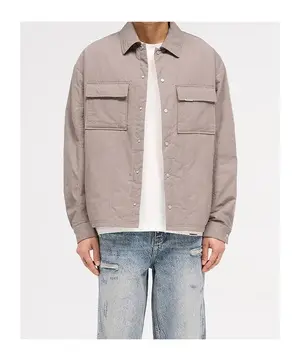 REPRESENT Quilted Overshirt - Gray