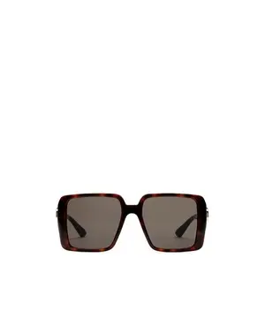 Gucci Square Frame Sunglasses With Interlocking G Logo - Gray