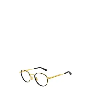 Bottega Veneta Round Metal Eyeglasses - Black