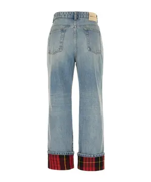 Alexander McQueen Checked Cuff Straight-leg Jeans - No