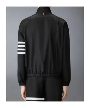 Thom Browne 4-bar Stripe Zipped Jacket - Black