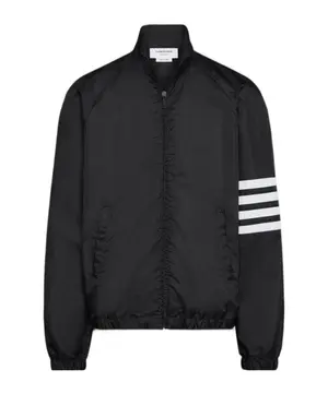 Thom Browne 4-bar Stripe Zipped Jacket - Black