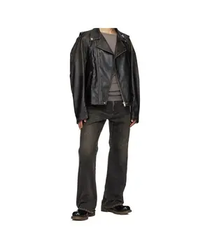 Mihara Yasuhiro Flared Vintage-washed Denim Pants