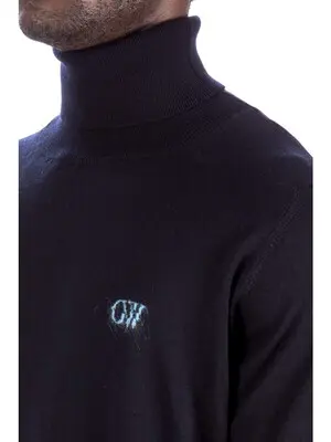 Off-White High Neck Long Sleeve Jumper