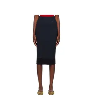 Maison Kitsuné Baby Fox-patch Ribbed Skirt