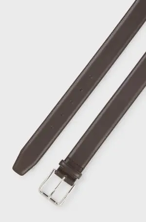 Hugo Boss Pin Buckle Leather Belt - Dark Brown