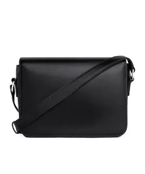 Celine Teen Triomphe Bag In Shiny Calfskin - Black