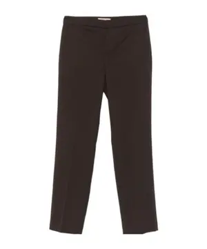 TWINSET Straight-leg Tailored Trousers - Coffee