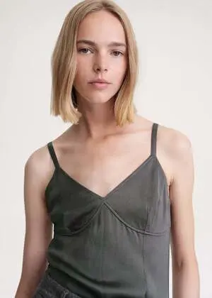TOTEME V-neck Camisole Top - Black