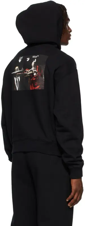 Off-White Caravaggio Print Hoodie - Black