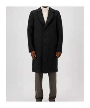 Harris Wharf London Single-breasted Wool Coat - Anthracite