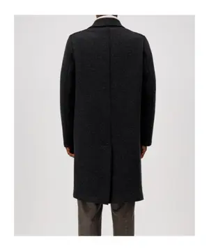 Harris Wharf London Single-breasted Wool Coat - Anthracite