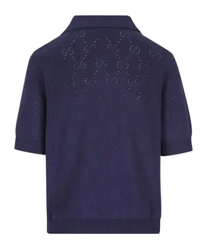 Gucci Gg All-over Openwork Short-sleeved Polo Shirt