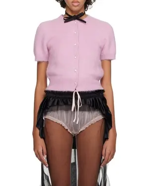 MAISON MARGIELA Cropped Knitted Cardigan