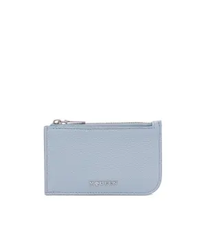 Alexander McQueen Logo Plaque Zipped Wallet - Gray