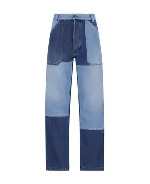 Etro Patchwork Logo-embossed Straight-leg Jeans