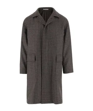 Tagliatore Long Sleeved Checked Coat