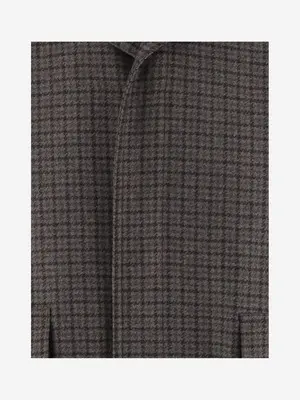Tagliatore Long Sleeved Checked Coat