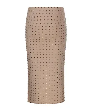 Sportmax Embellished Midi Skirt With Side Slits
