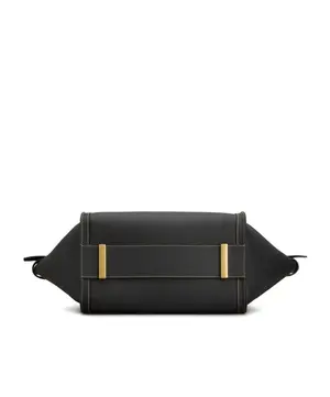 TOD'S Medium Top Handle Shopping Tote Bag - Black