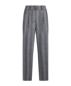 Peserico High-waist Tailored Pants - Gray