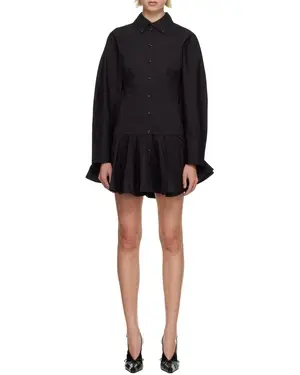 GANNI Shirt Dress With Button Fastening